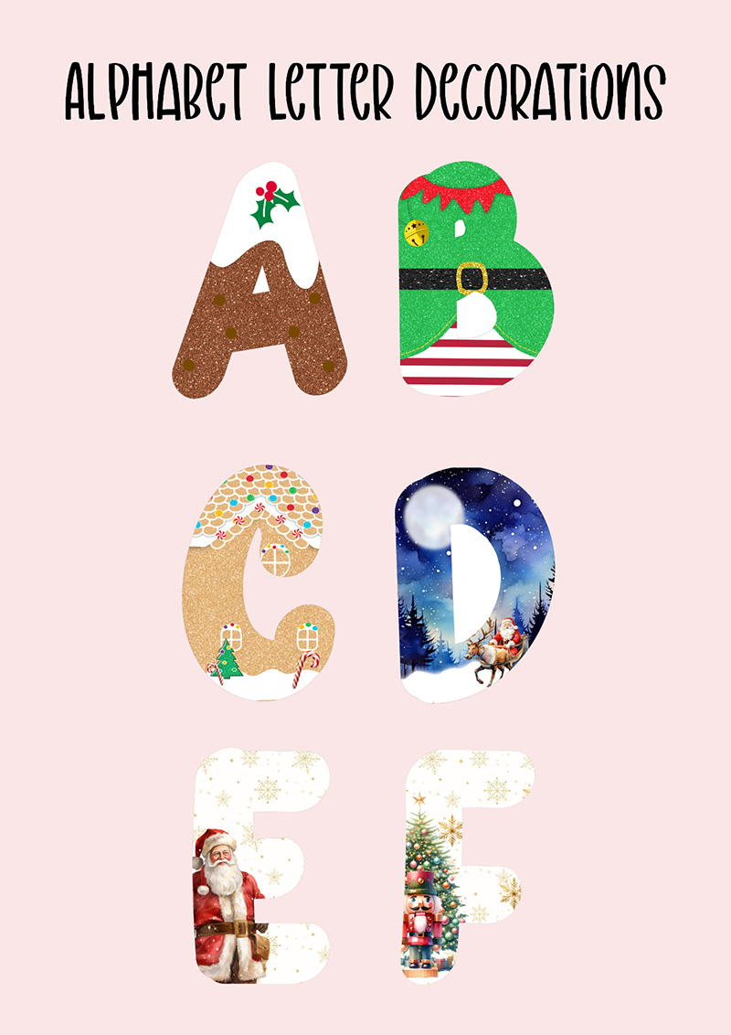 Christmas Alphabet shaped decorations – Yellow Tree Crafts