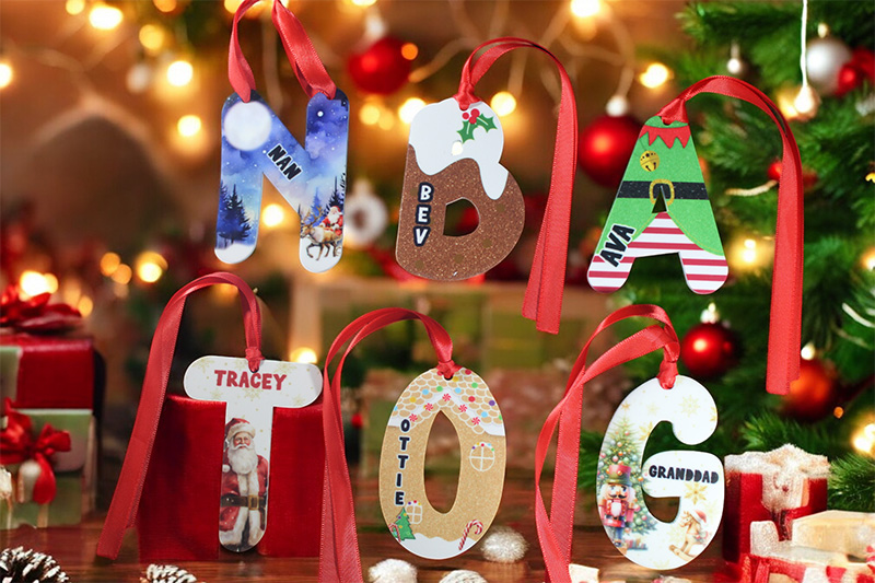 Christmas Alphabet shaped decorations – Yellow Tree Crafts