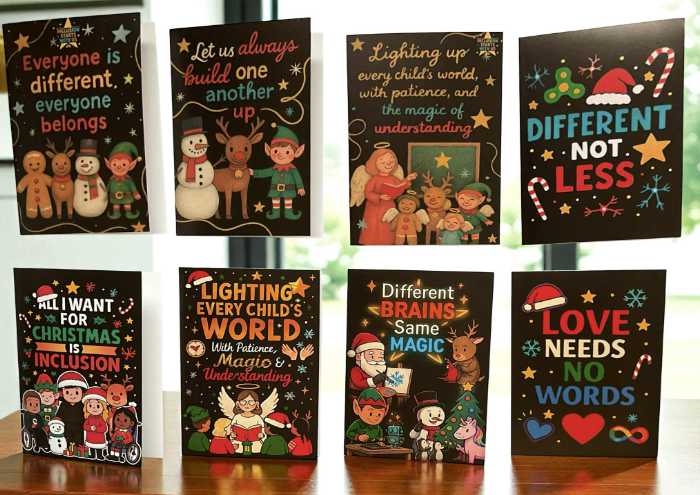 Inclusion Starts With Us Christmas Card Pack – Yellow Tree Crafts